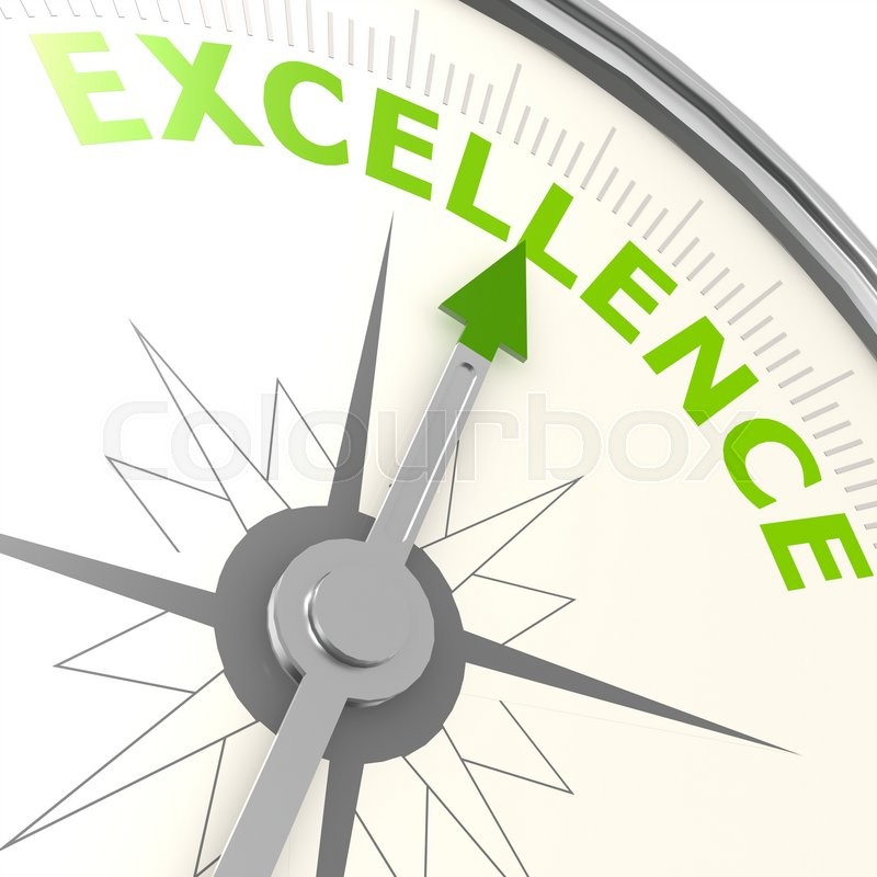 Excellence compass image with hi-res ... | Stock image | Colourbox