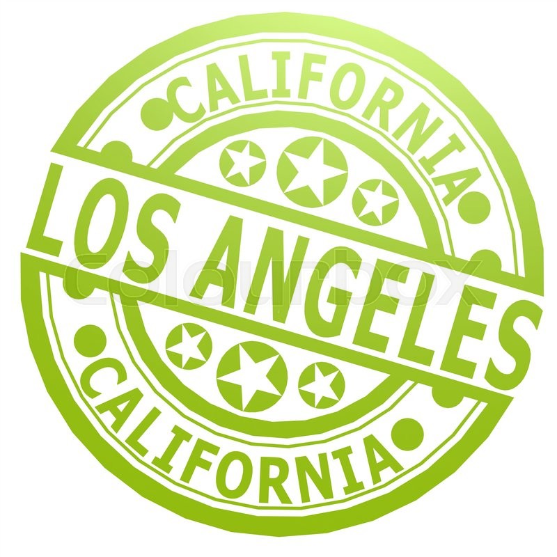 Los Angeles stamp image with hi-res ... | Stock image | Colourbox