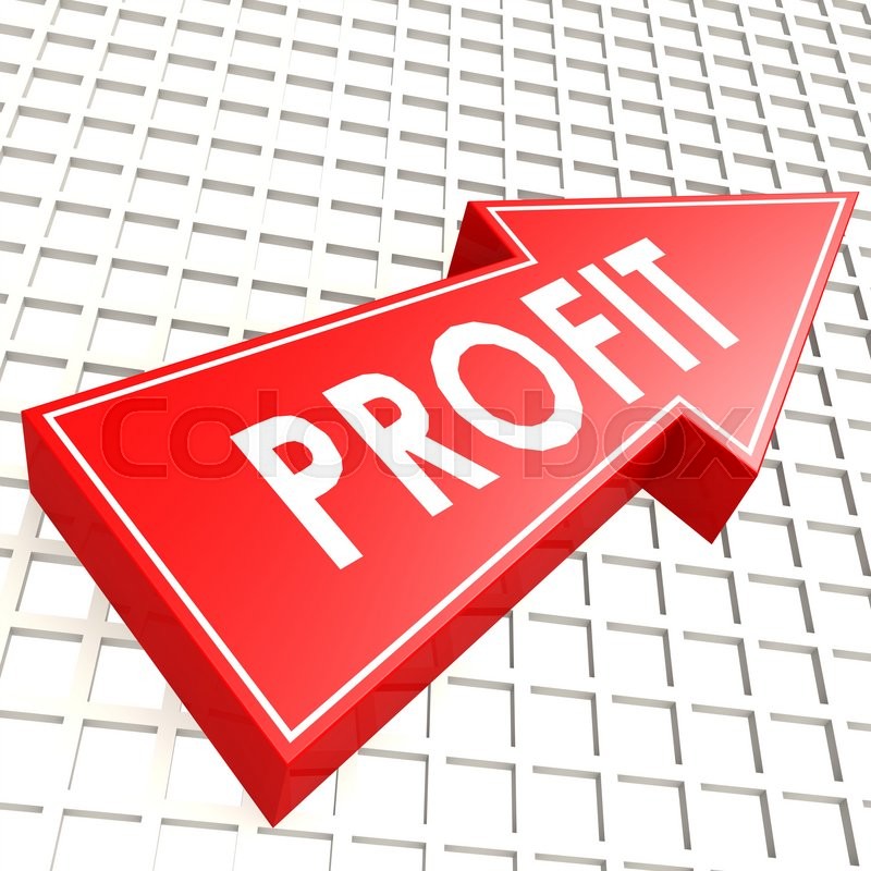 Profit arrow with graph background ... | Stock image | Colourbox