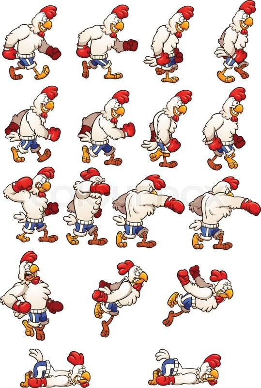 Boxing chicken. Vector clip art ... | Stock vector | Colourbox