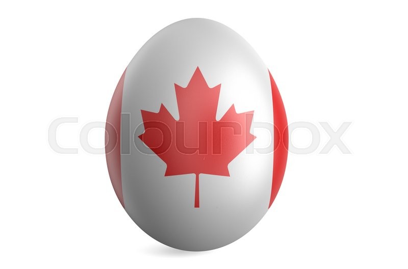 Easter egg with the flag of the Canada ... | Stock image | Colourbox