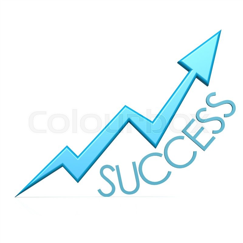 Blue success arrow | Stock image | Colourbox