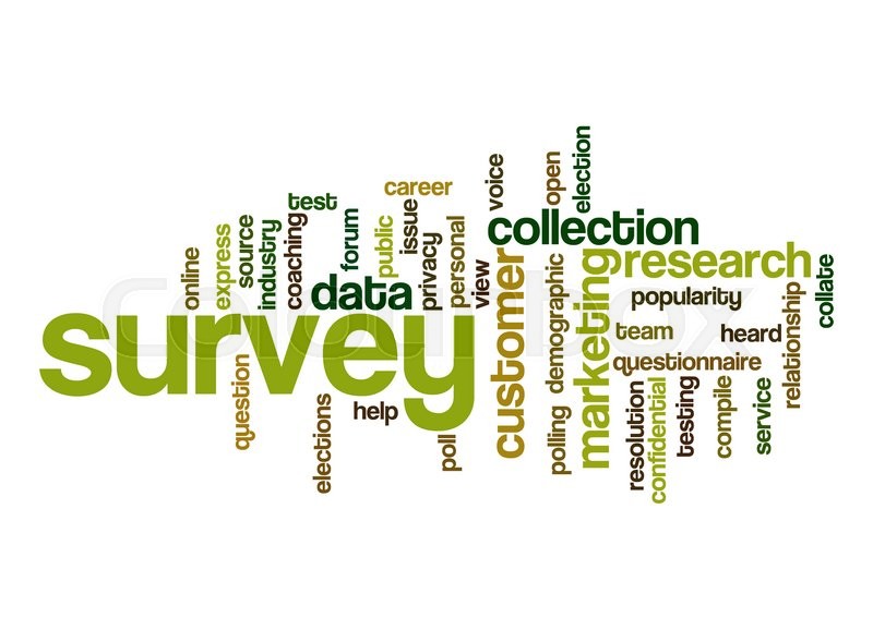 Survey word cloud | Stock image | Colourbox
