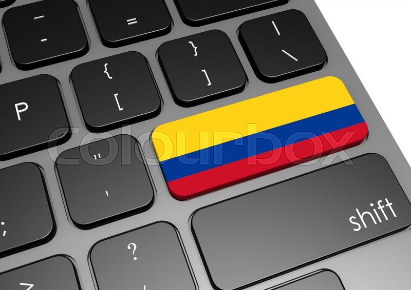 Colombia keyboard image with hi-res ... | Stock image | Colourbox
