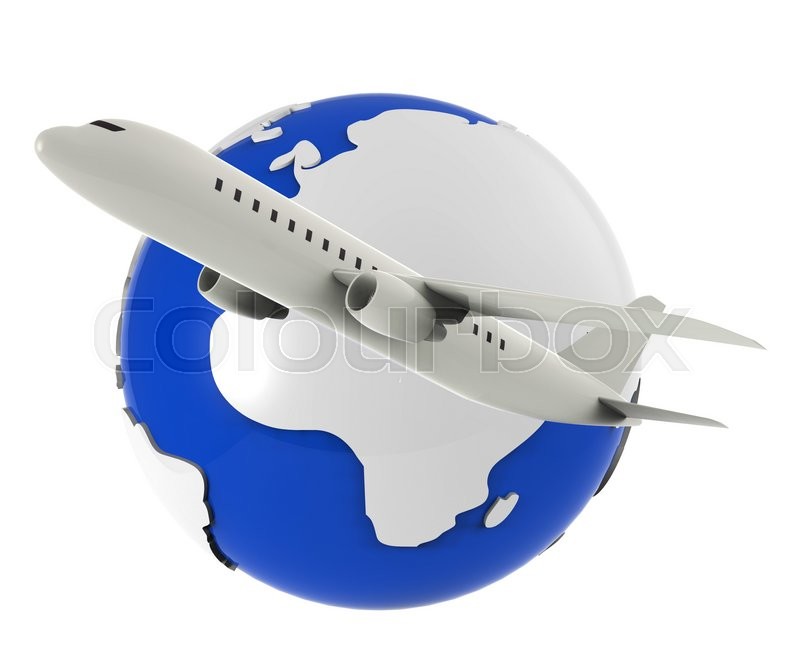 Worldwide Flights Showing Earth ... | Stock image | Colourbox