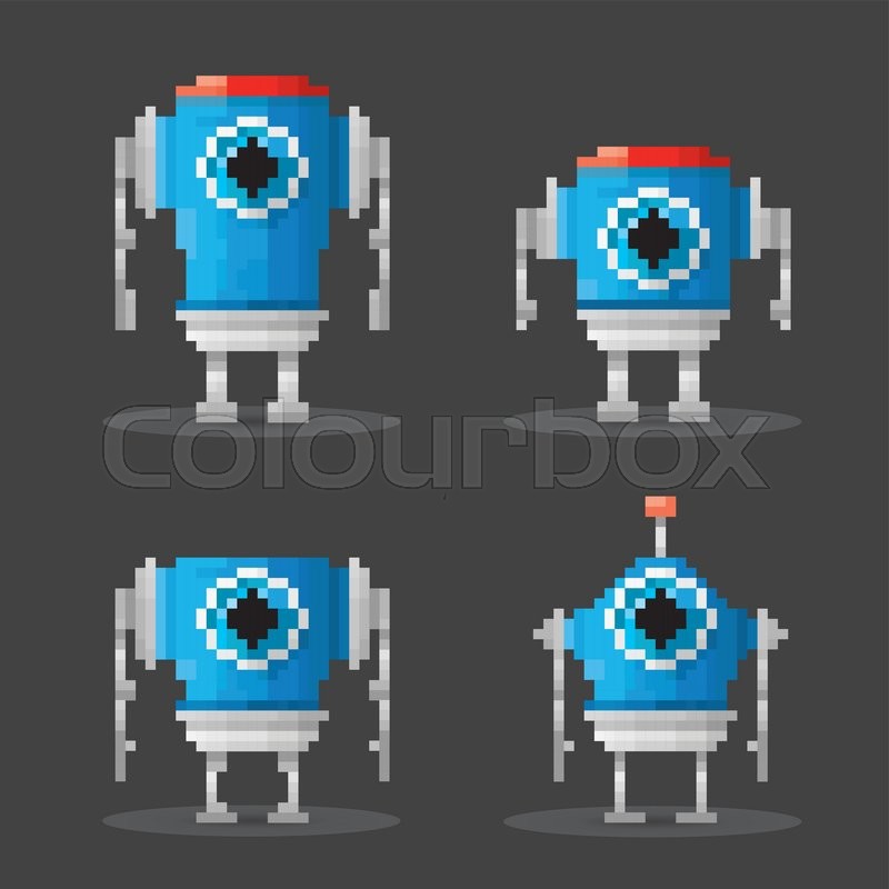 Robot Pixel Art 32X32