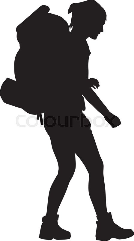 Backpacker Silhouette Vector