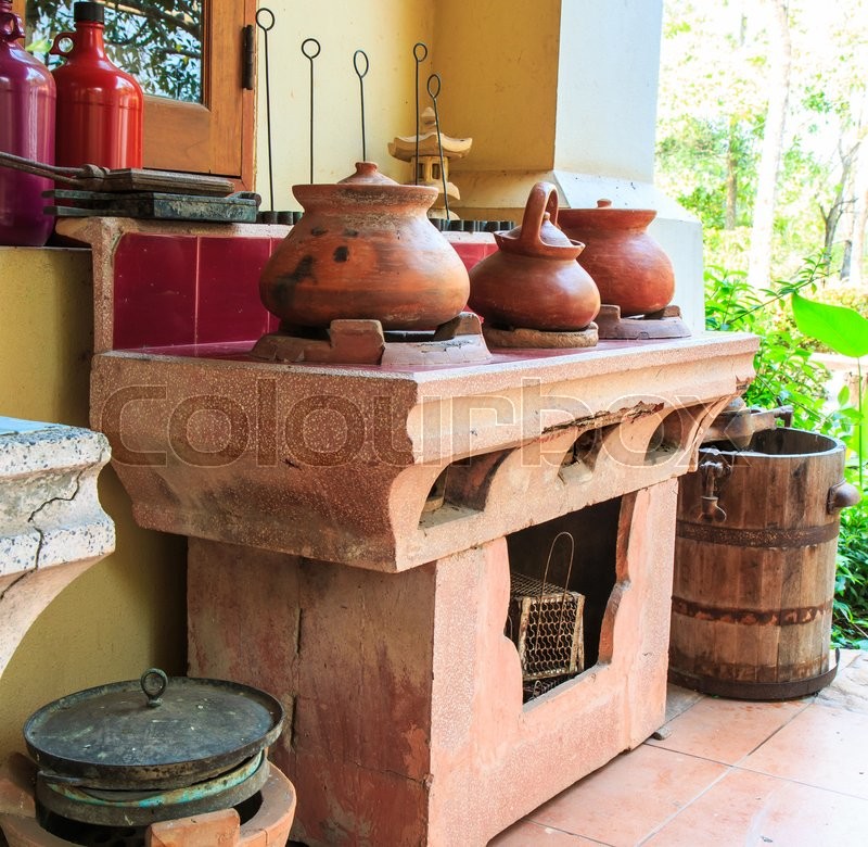 Old kitchen ancient kitchen Old stove | Stock image | Colourbox