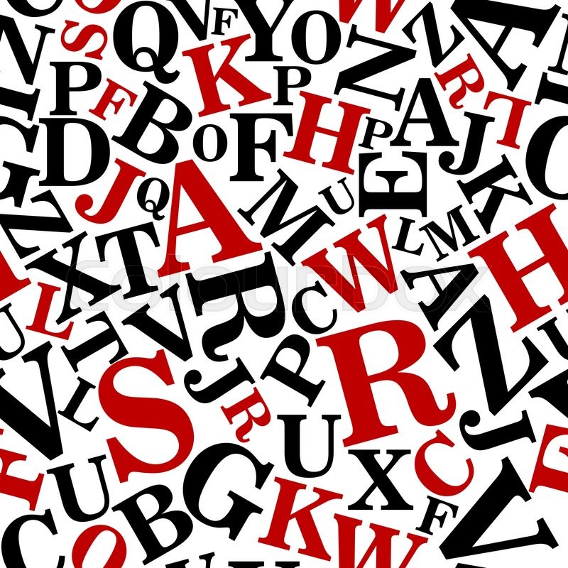 Black and red capital bold alphabet ... | Stock vector | Colourbox