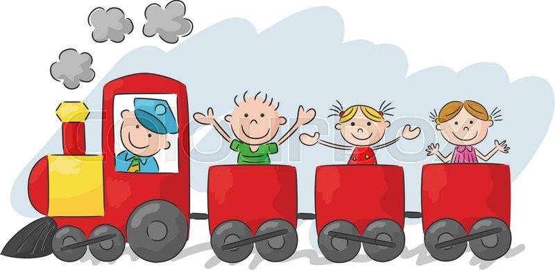 Ung, tog, transport | stock vektor | Colourbox