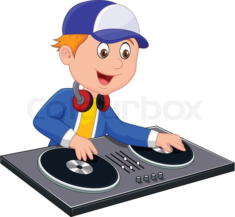 Vector illustration of Cartoon DJ boy | Stock vector | Colourbox