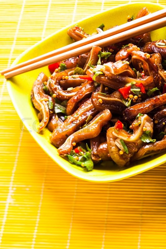Pig's ear - a Chinese spicy food in ... | Stock image | Colourbox