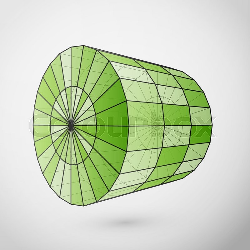 3d Cylinder Wireframe