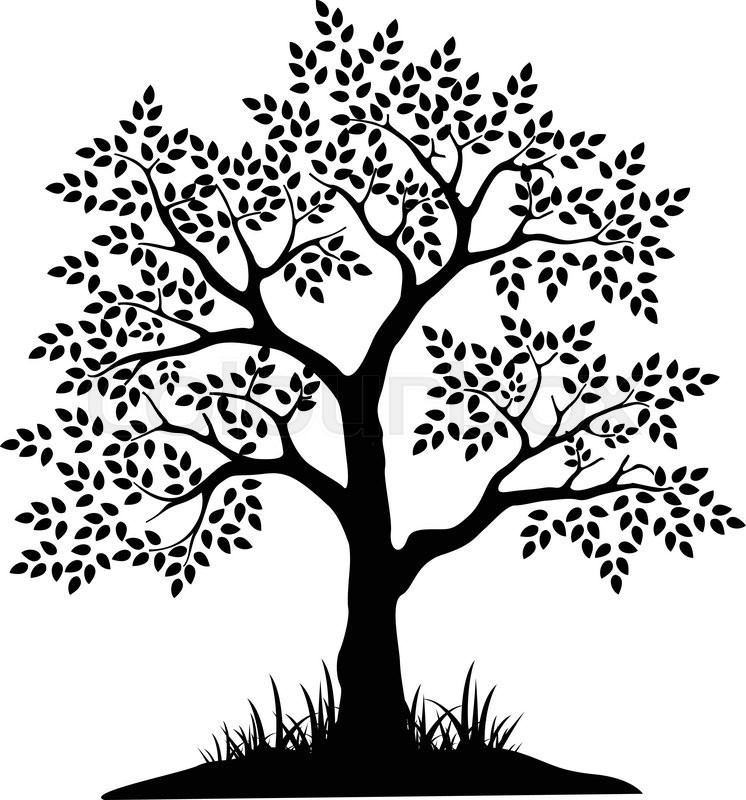 Black Tree Vector