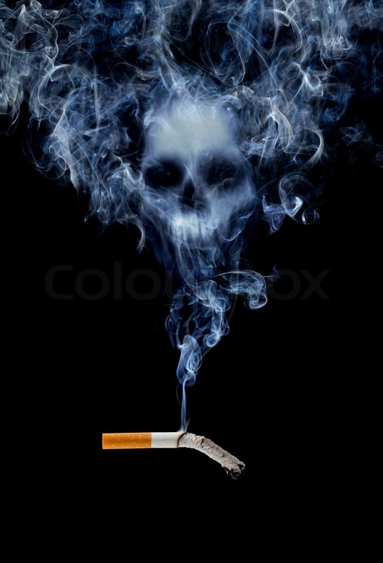 Cigarette with deadly smoke | Stock image | Colourbox