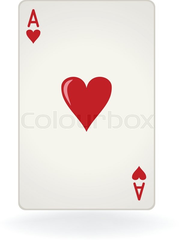 Ace of hearts playing card. | Stock vector | Colourbox