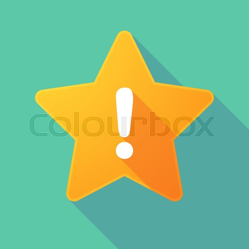 Illustration of a long shadow star ... | Stock vector | Colourbox