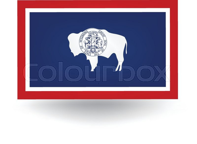 Official flag of the state of Wyoming. | Stock vector | Colourbox