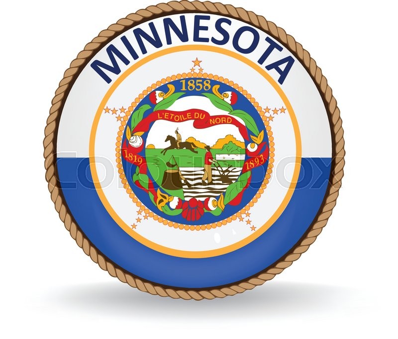 Flag seal of the state of Minnesota. | Stock vector | Colourbox