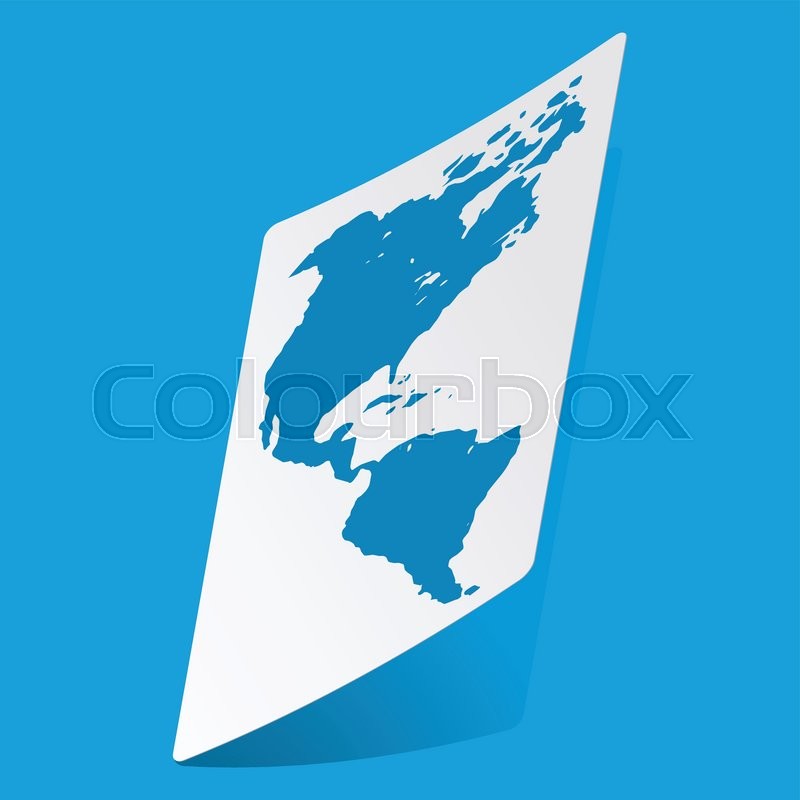 Sticker with image of North and South ... | Stock vector | Colourbox