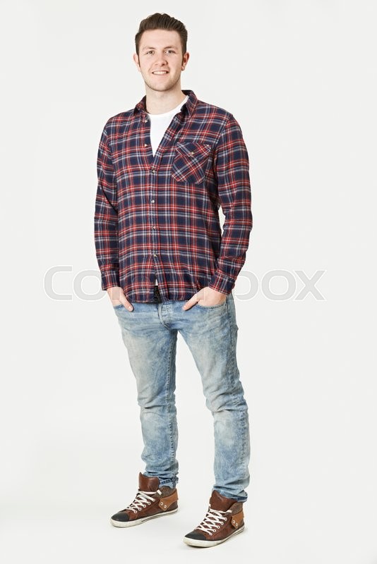 Full Length Portrait Of Man Standing In ... | Stock image | Colourbox