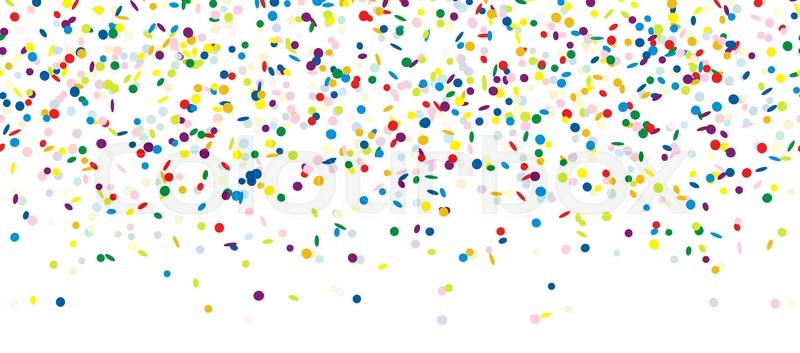 Colored falling confetti seamless ... | Stock vector | Colourbox