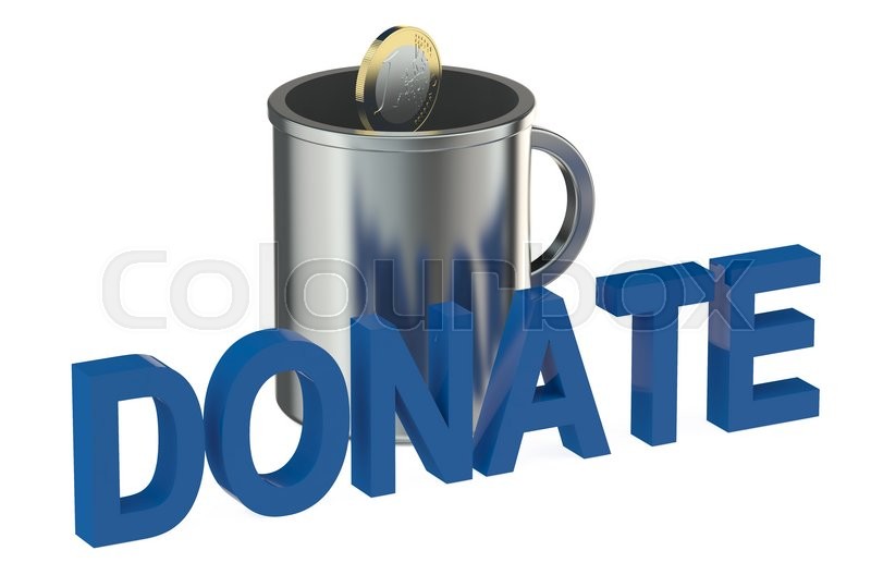 Donate concept isolated on white ... | Stock image | Colourbox
