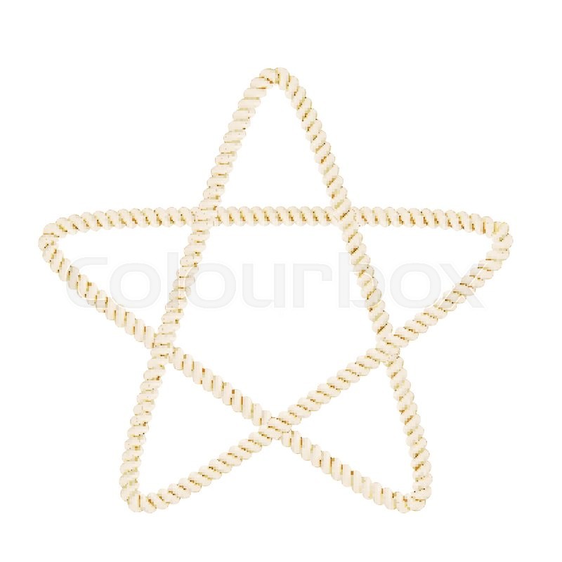 Rope star. Decorative element. Vector ... | Stock vector | Colourbox