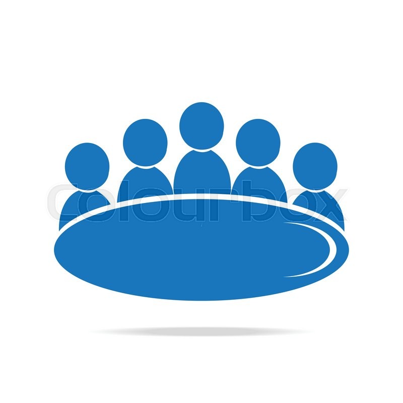 Meeting Business icon, people symbol ... | Stock vector | Colourbox