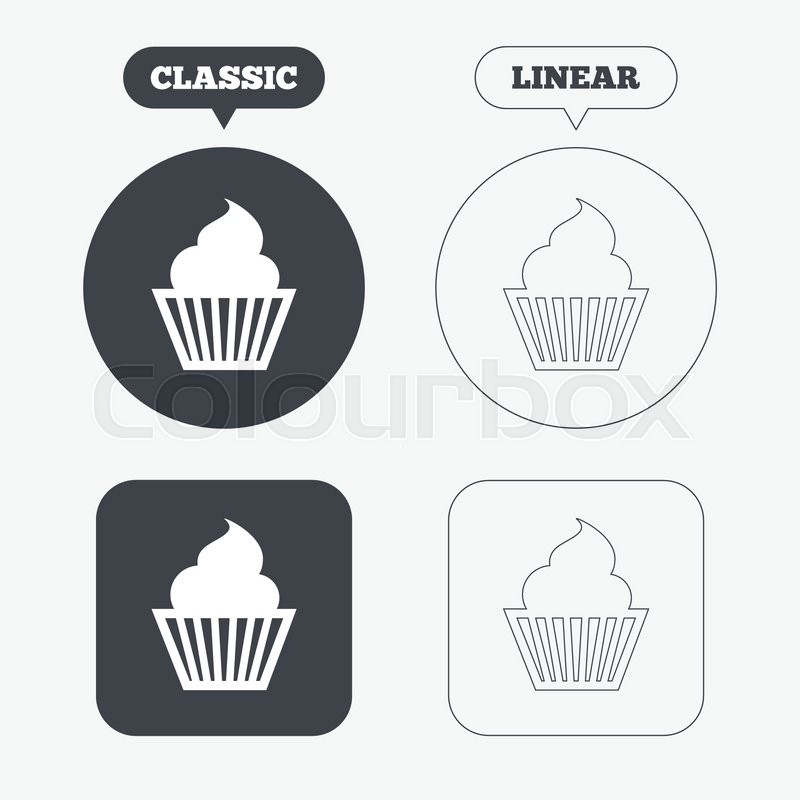 Muffin sign icon. Cupcake symbol. ... | Stock vector | Colourbox