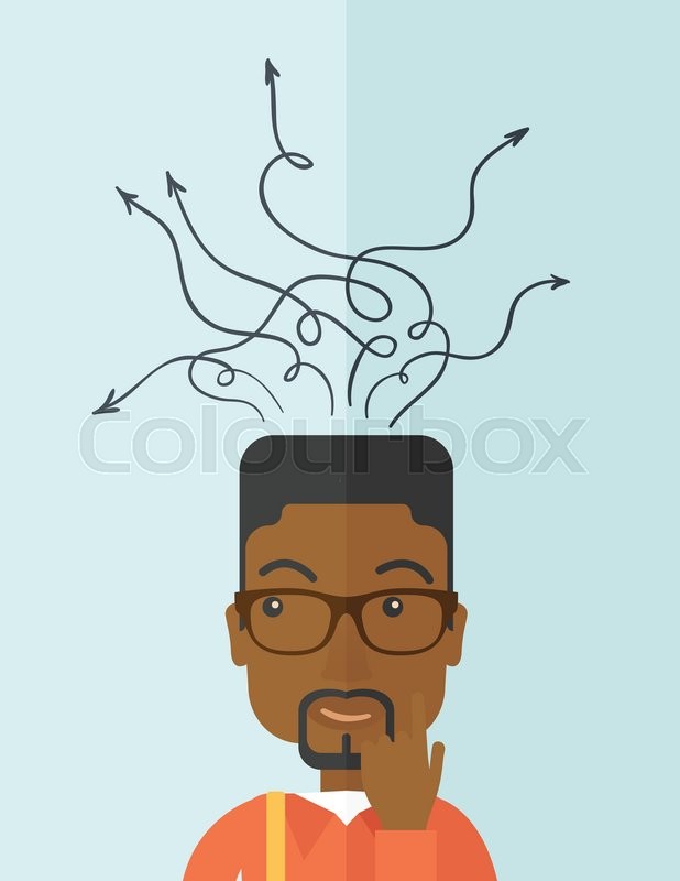 Confused Black Businessman