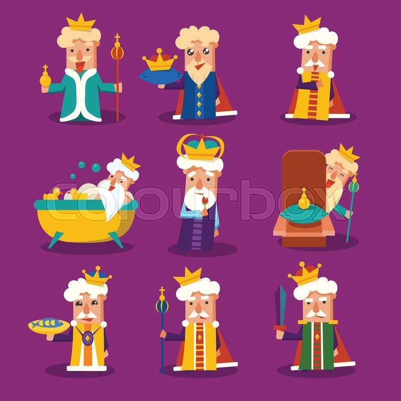 King Cartoon Emotion Vector ... | Stock vector | Colourbox