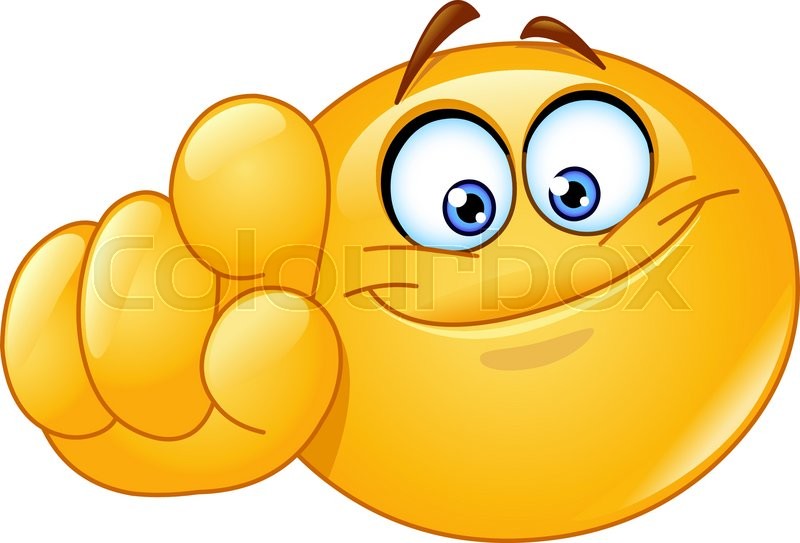 Pointing at you emoticon | Stock vector | Colourbox