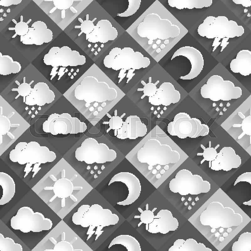 Seamless vector pattern of weather ... | Stock vector | Colourbox
