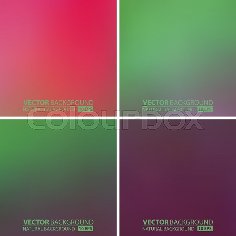 Set of green vector backgrounds. 10 ... | Stock vector | Colourbox