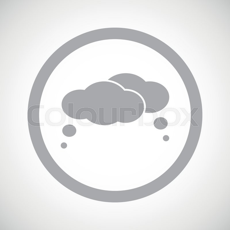 Grey image of two thought bubbles in ... | Stock vector | Colourbox