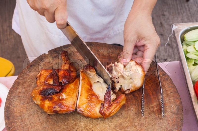 Chef are using Kitchen knife chicken ... | Stock Photo | Colourbox