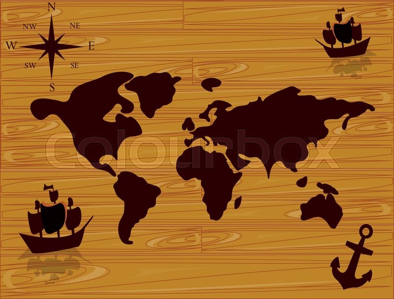 Spectral World map | Stock vector | Colourbox