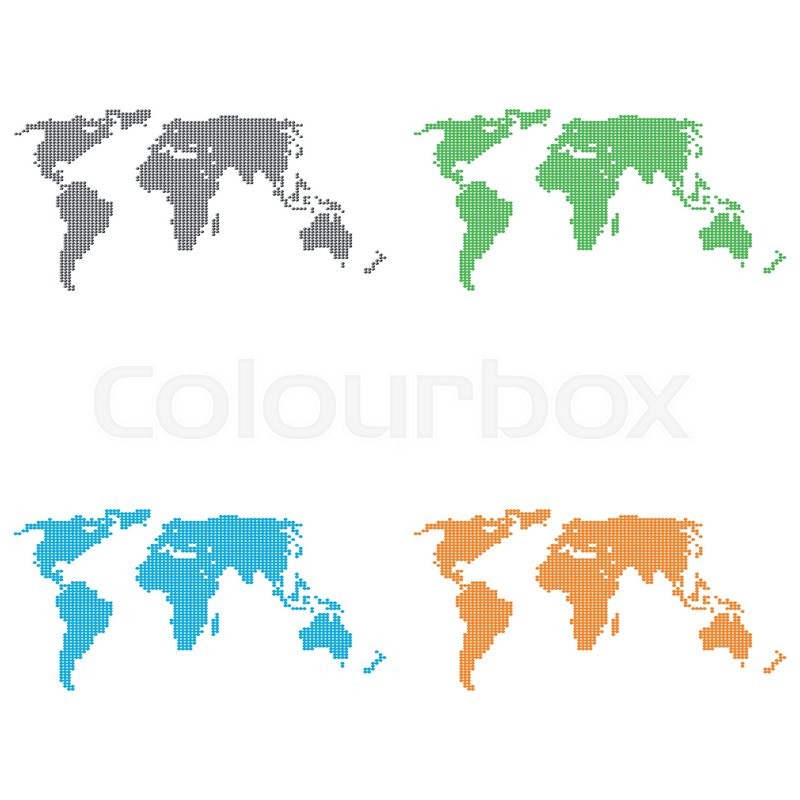 Spectral World map | Stock vector | Colourbox