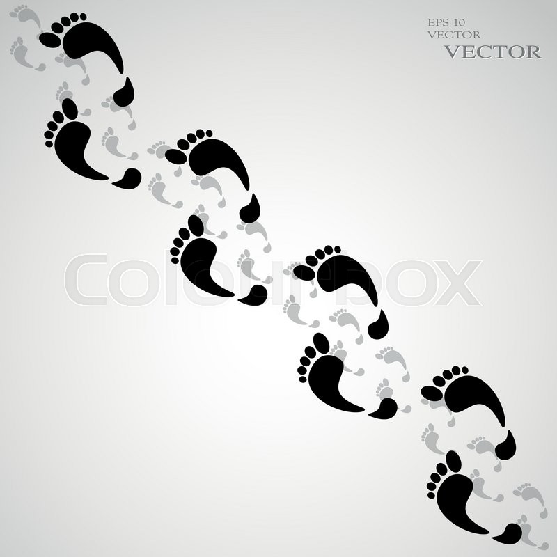 Man footsteps | Stock vector | Colourbox