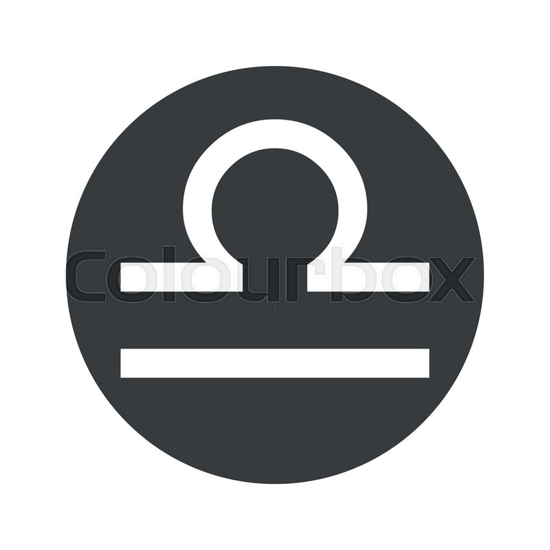 Image of Libra zodiac symbol in black ... | Stock vector | Colourbox