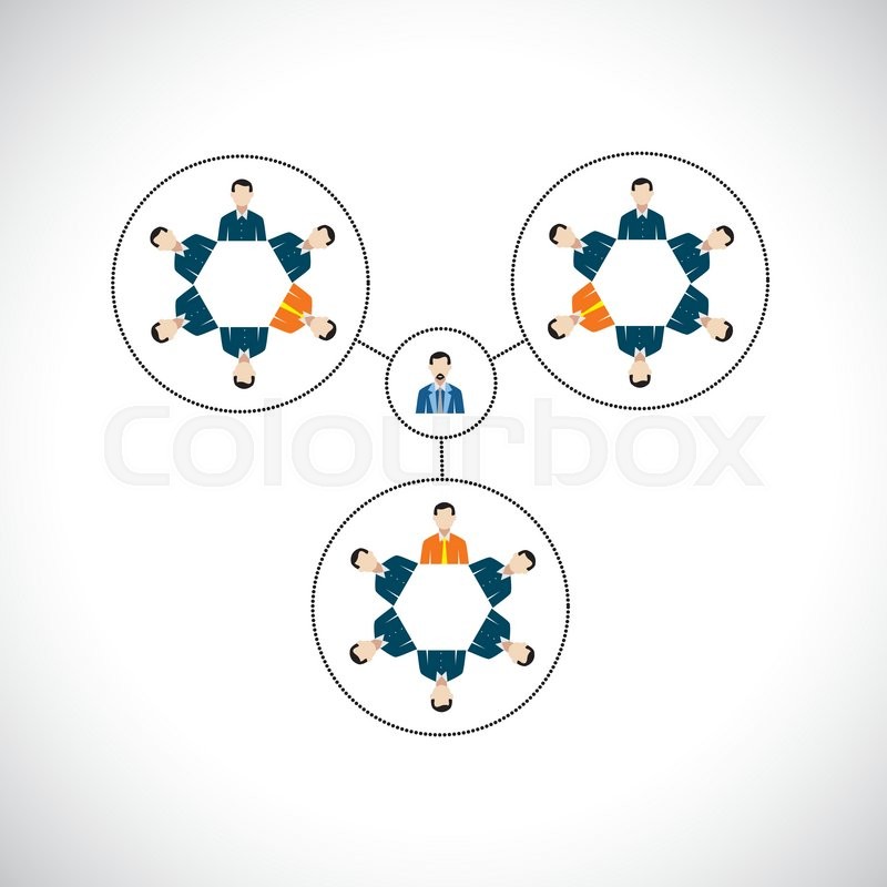 Flat vector circle design of team, ... | Stock vector | Colourbox