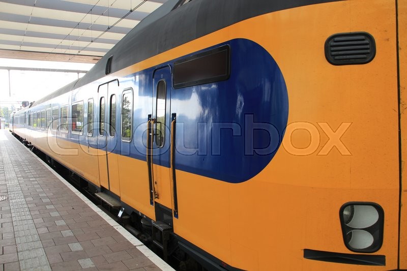 Detail of the train of the Dutch ... | Stock image | Colourbox