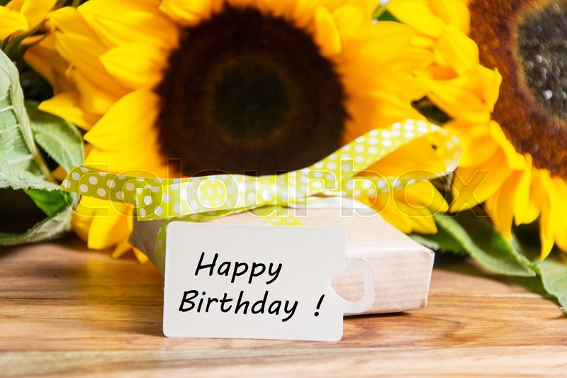 Glückwünsche zum Geburtstag mit ... | Stock Bild | Colourbox