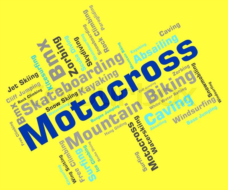 Motocross Words Meaning Racer ... | Stock image | Colourbox