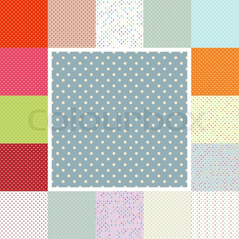 Polka dots set. EPS 10 vector file ... | Stock vector | Colourbox