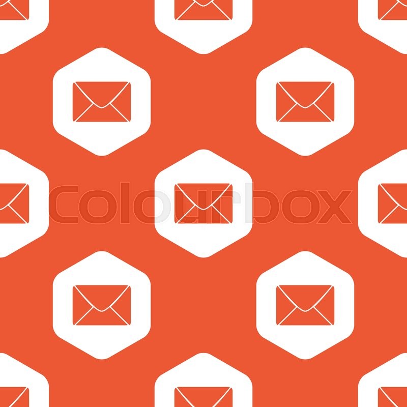 Image of envelope in white hexagon, ... | Stock vector | Colourbox
