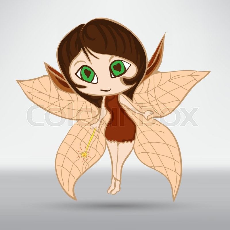 Illustration of a beautiful fairy in ... | Stock vector | Colourbox