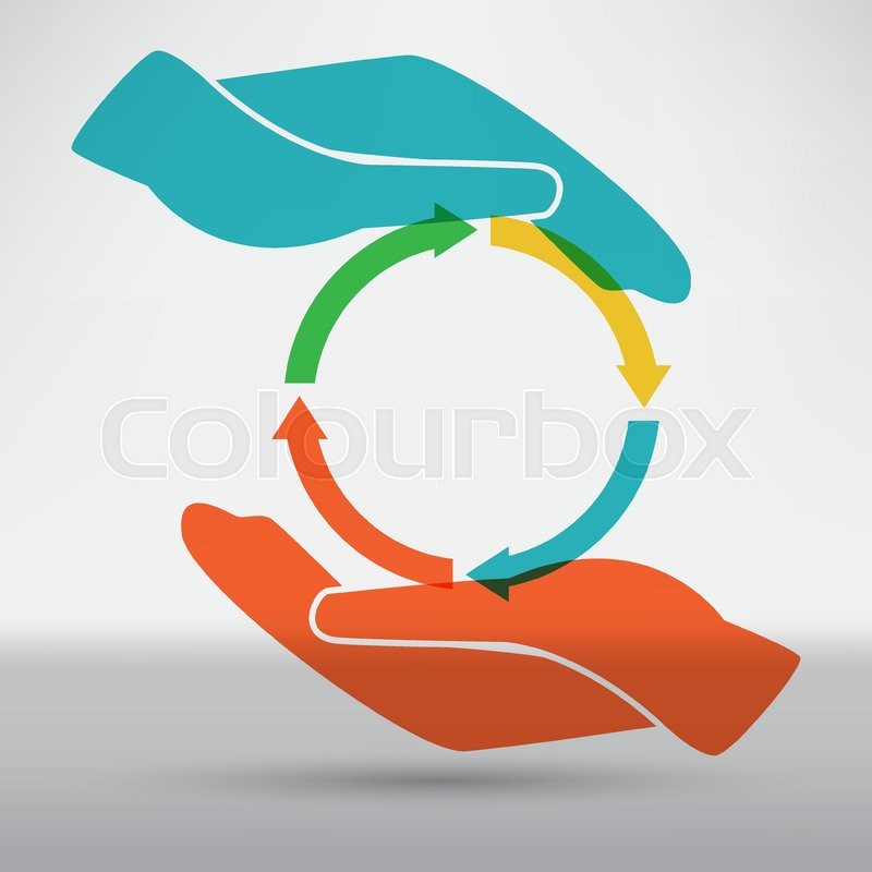 Hands connecting | Stock vector | Colourbox