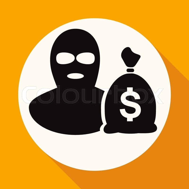 Icon offender on white circle with a ... | Stock vector | Colourbox